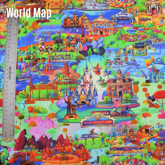 Custom Fabric World Map | Etsy