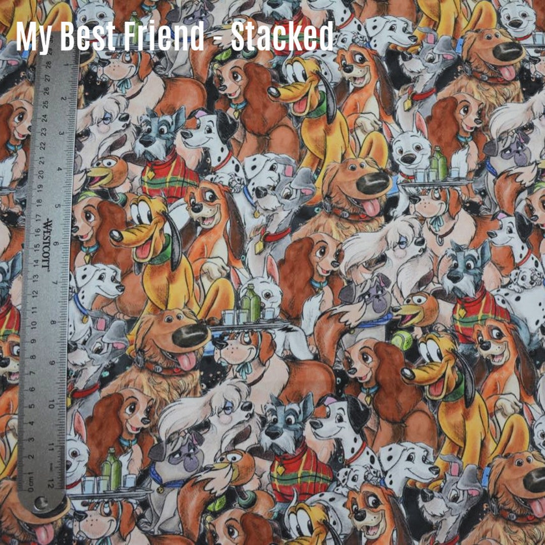 Custom Fabric - My Best Friend Stacked - Etsy