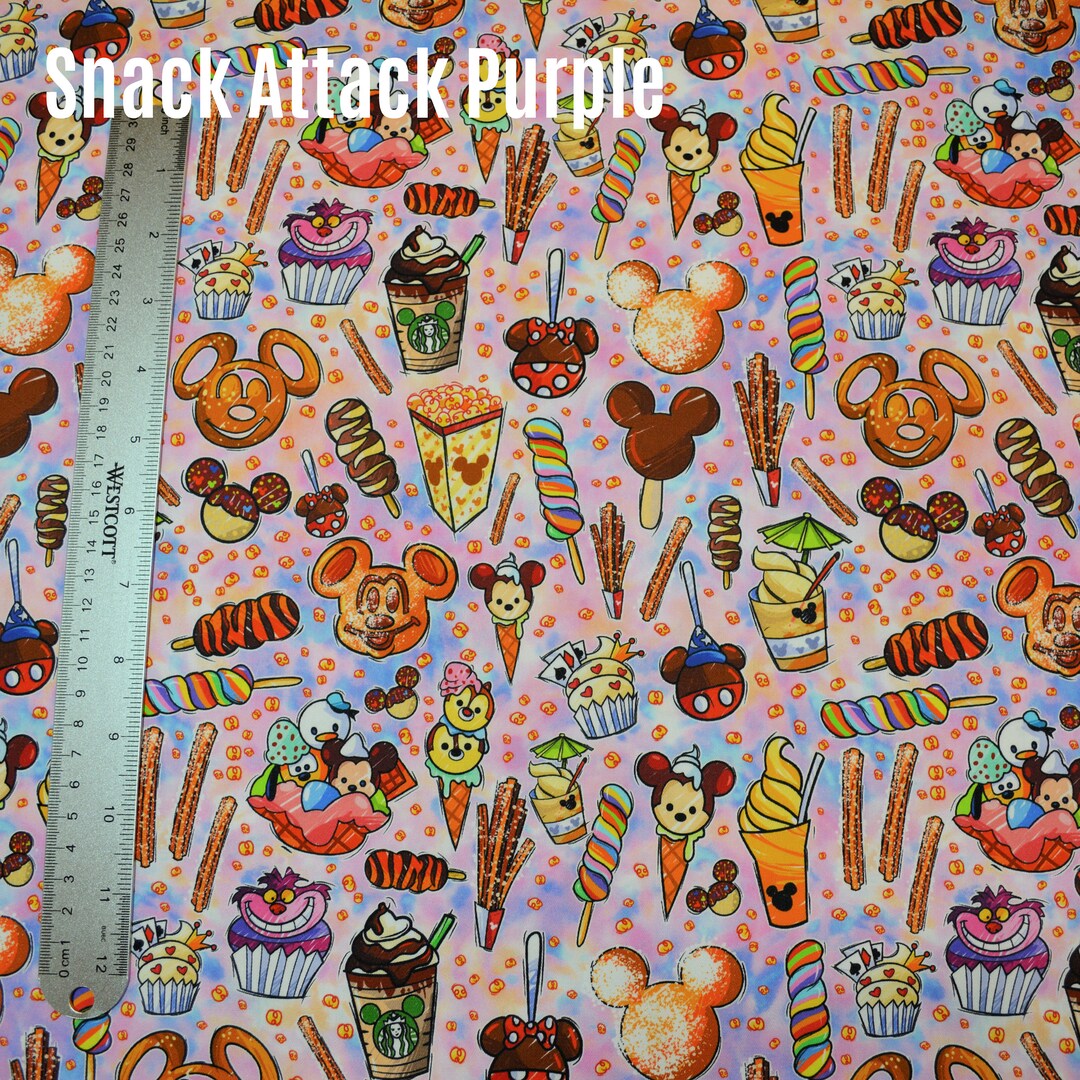 Custom Fabric - Snack Attack Purple - Etsy