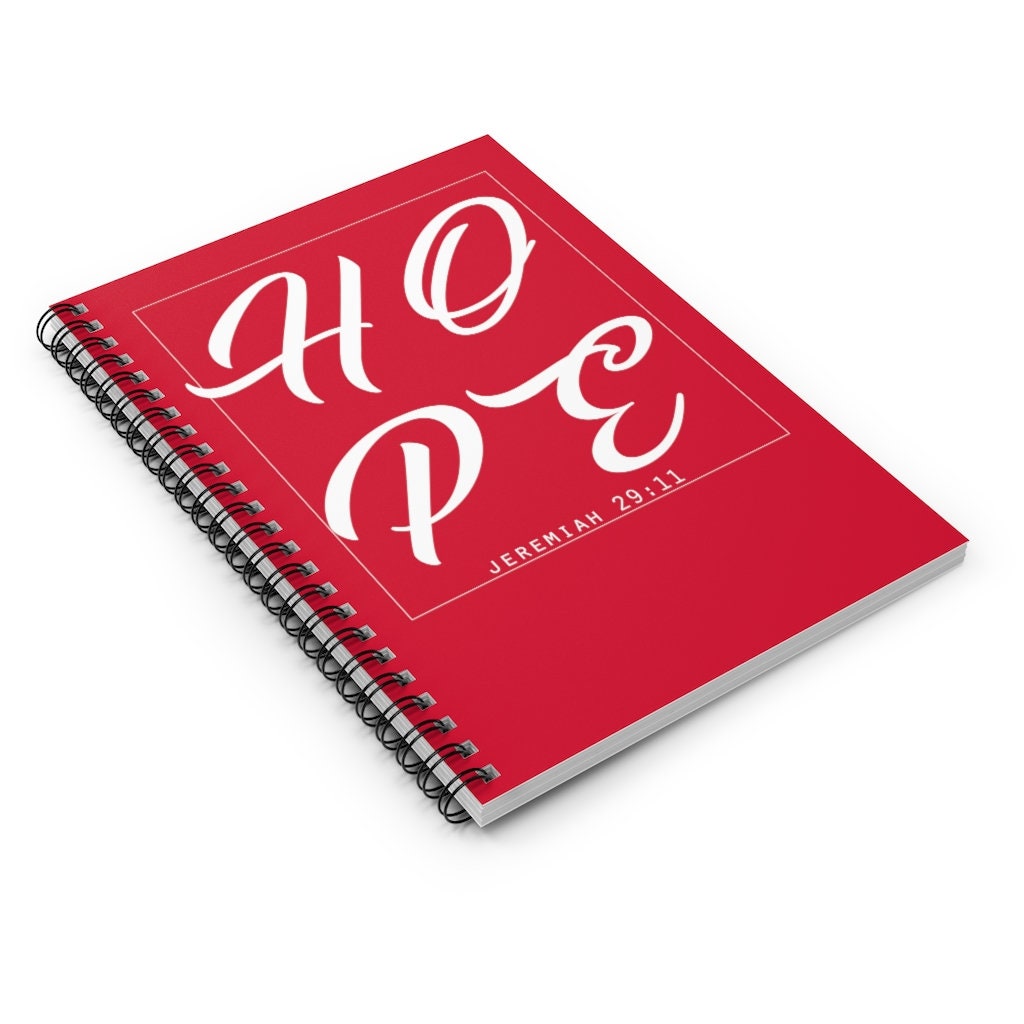Church Notebook, Christian Notebook, Jeremiah 29:11 Hope Journal ...