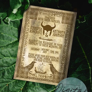 Viking/medieval Inspired Wedding Invitation Suite | Norse Themed ...