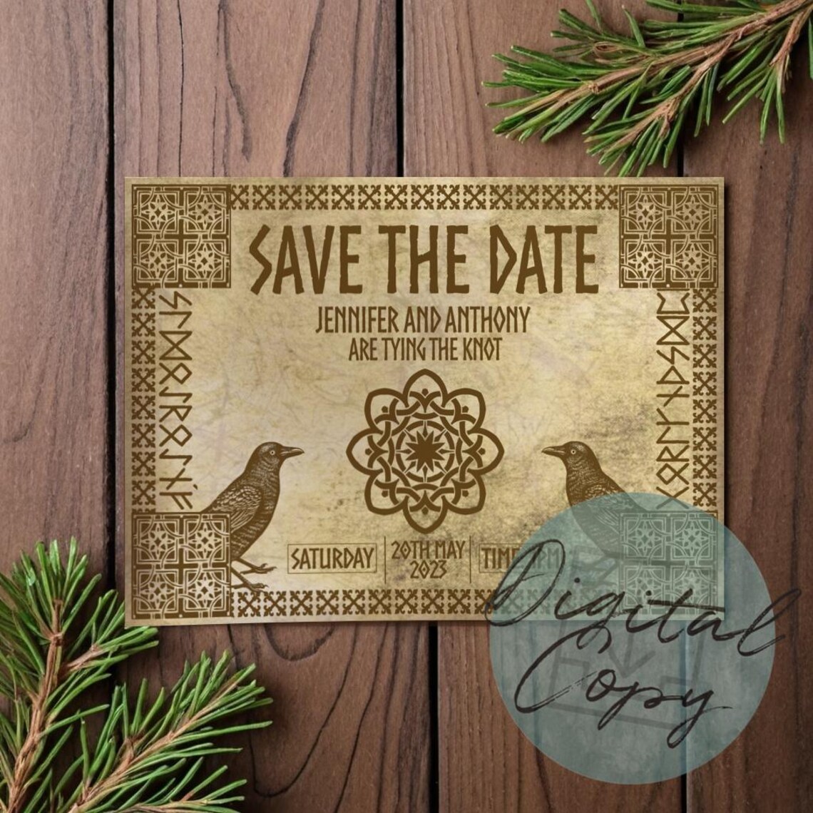 Viking/medieval Inspired Wedding Invitation Suite | Norse Themed ...