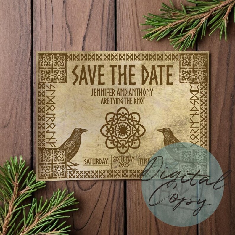 Viking/medieval Inspired Wedding Invitation Suite | Norse Themed ...