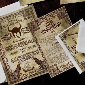 Viking/medieval Inspired Wedding Invitation Suite | Norse Themed ...