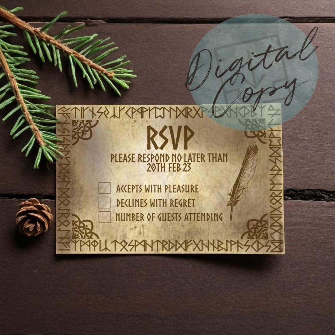 Viking/medieval Inspired Wedding Invitation Suite | Norse Themed ...