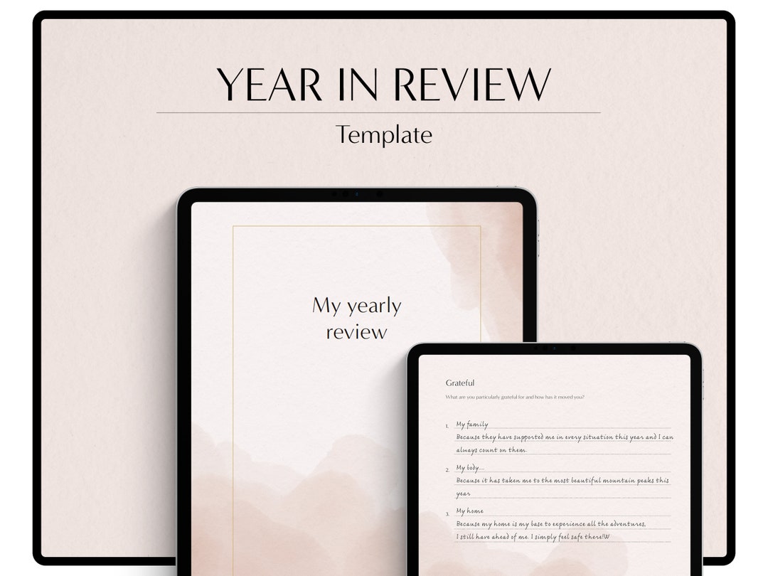 Year in Review Journal English | Digital Journaling, Reflect on Your ...