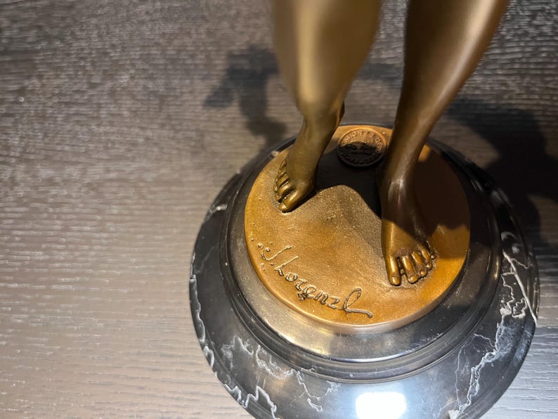 Bronzefigur Bronze Frau Tänzerin, 36cm signiert Jugendstil - Etsy.de