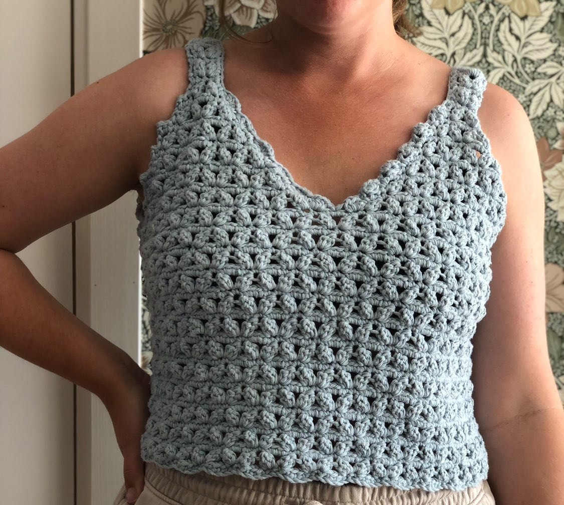 Crochet Summer Ruffle Top PATTERN | Adjustable Freja Design (any Size ...