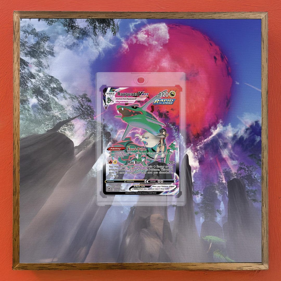 Rayquaza VMAX #TG20 Silver Tempest Pokemon Card Display Frame | TCG ...