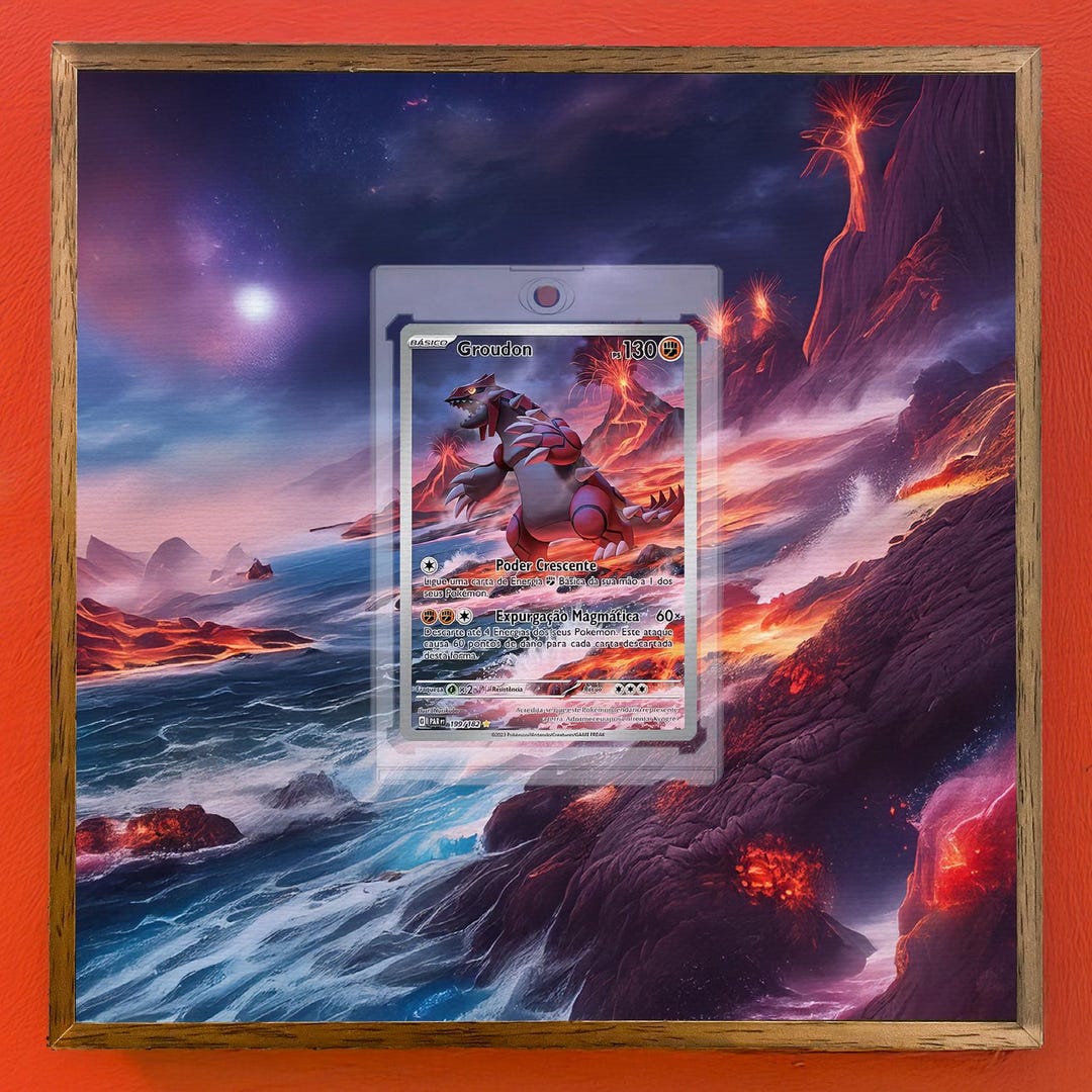 Groudon AR 069/062 Raging Surf | Pokémon Card Extended Art Frame - Etsy