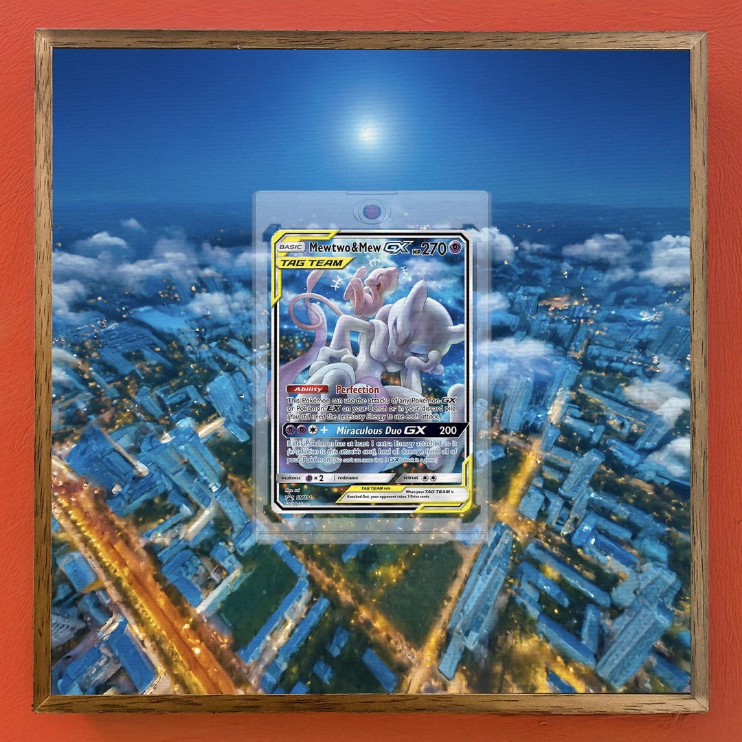 Pokémon Mewtwo & Mew GX #SM191 Pokemon Promo Card Display Frame ...
