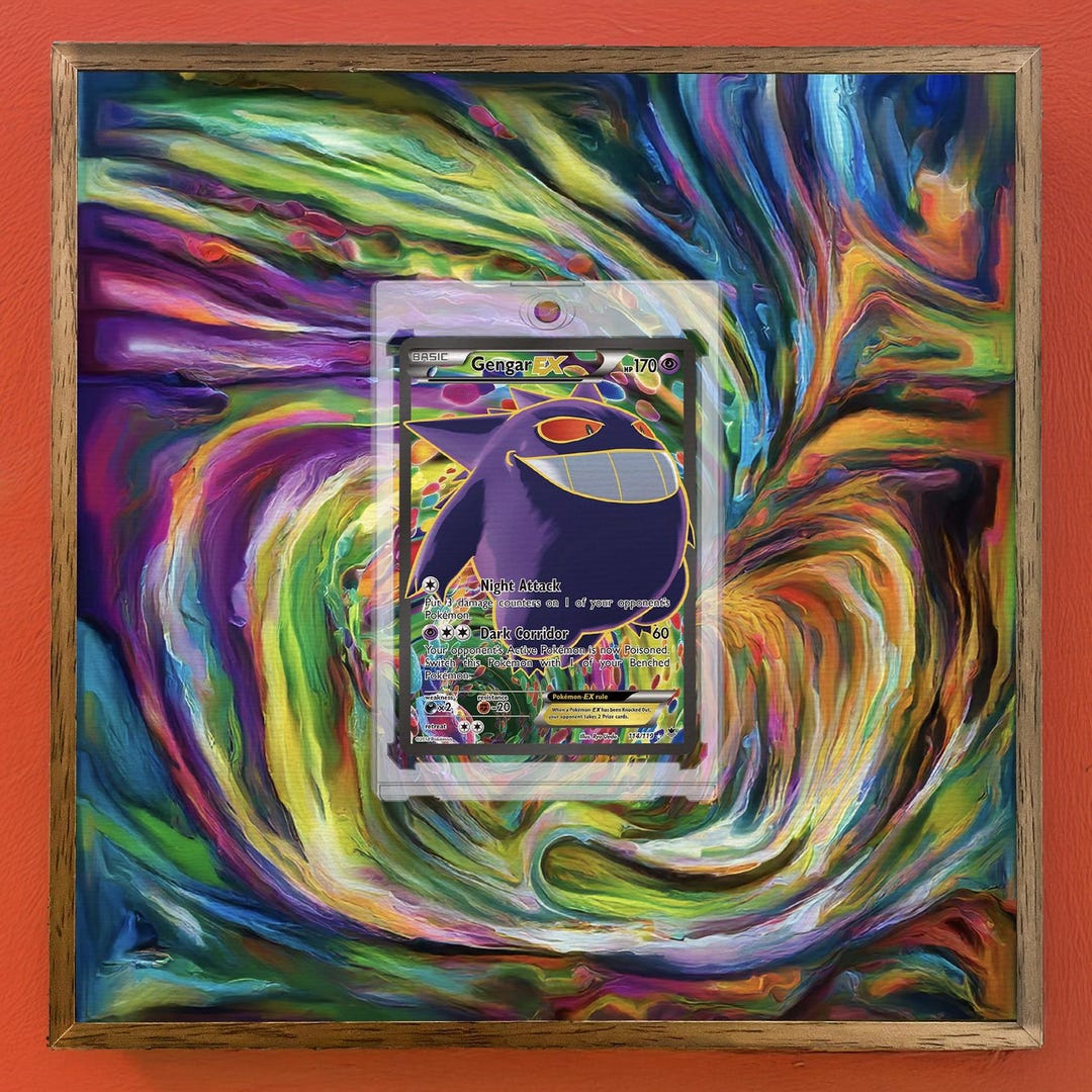 Gengar EX #114 Pokemon Phantom Forces| Pokémon Card Extended Art Frame ...