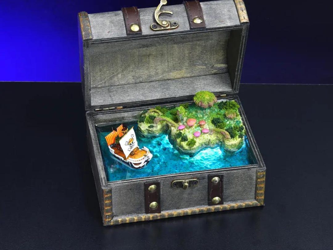 Going Merry Diorama Box Light, One Piece Resin Ship Scene, Handmade ...