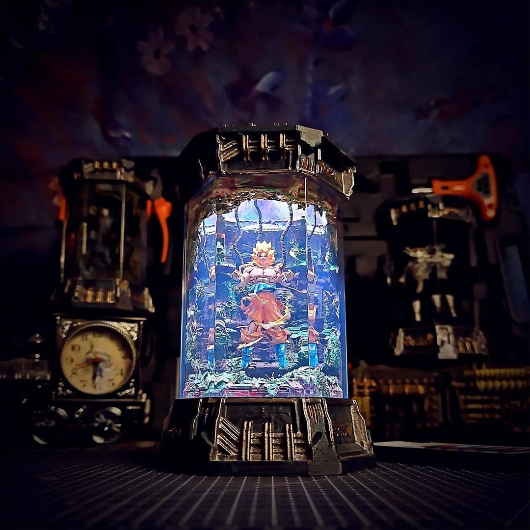 Dragon Ball Goku Saiyan Healing Chamber Resin Lamp Anime Incubator ...