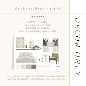 Interior E-design Services ( Decor Only Package) - Etsy