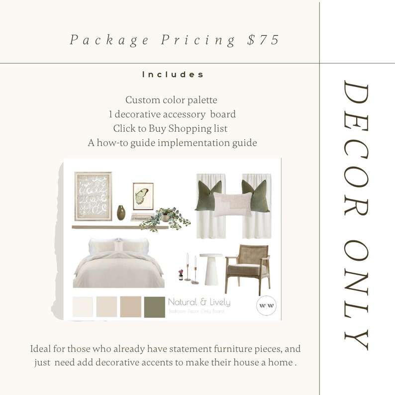 Interior E-design Services ( Decor Only Package) - Etsy