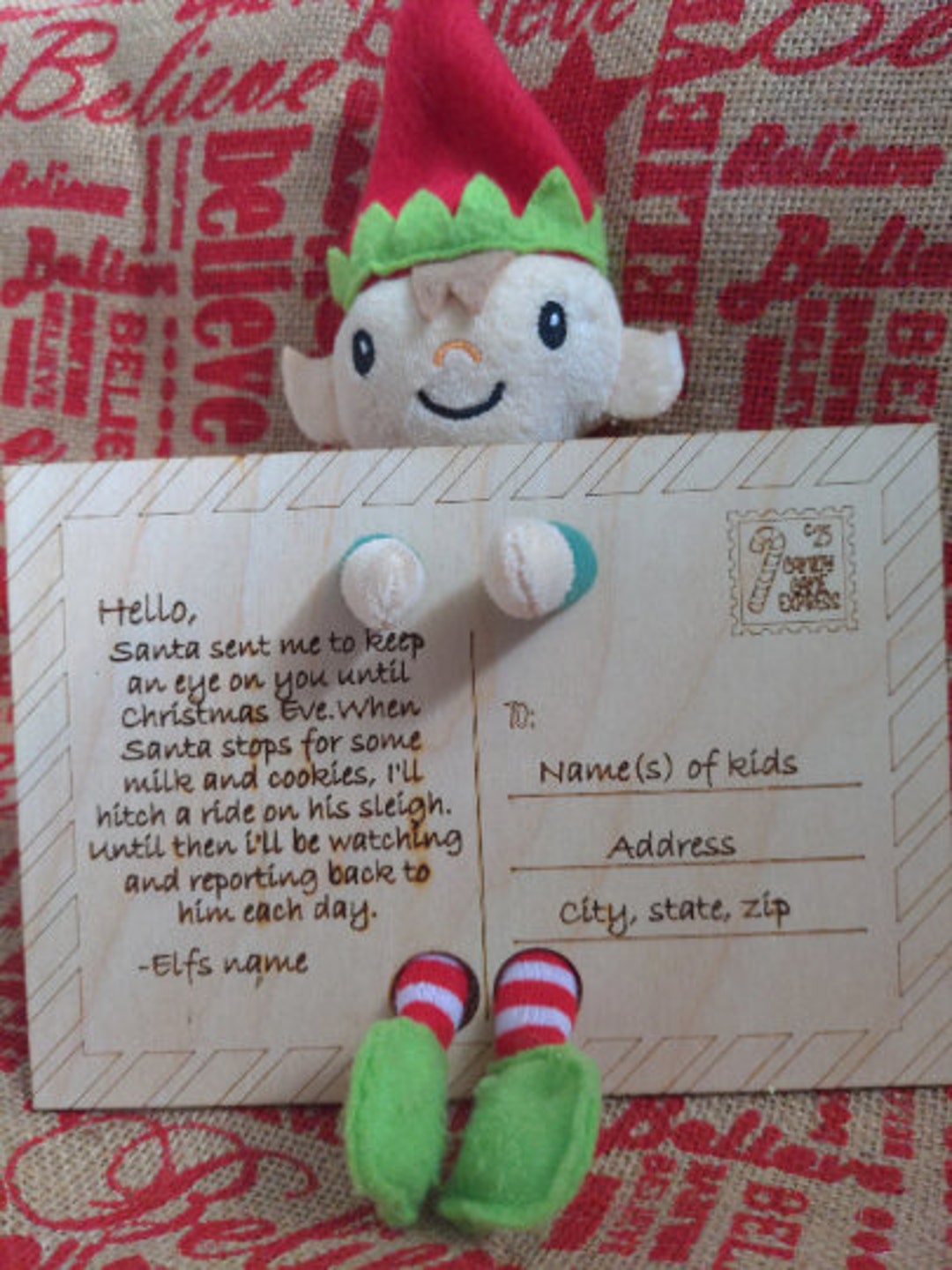 Elf Post Card SVG File - Etsy