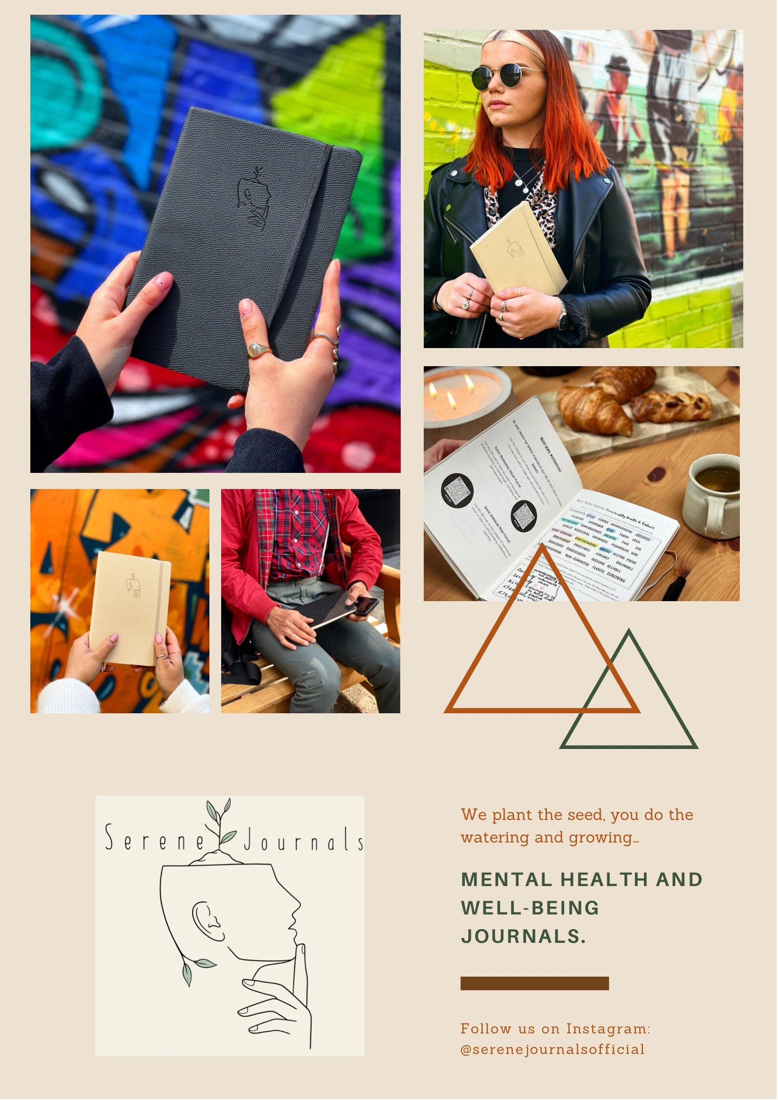 Serene Mental Health and Well-being Journal Beige - Etsy