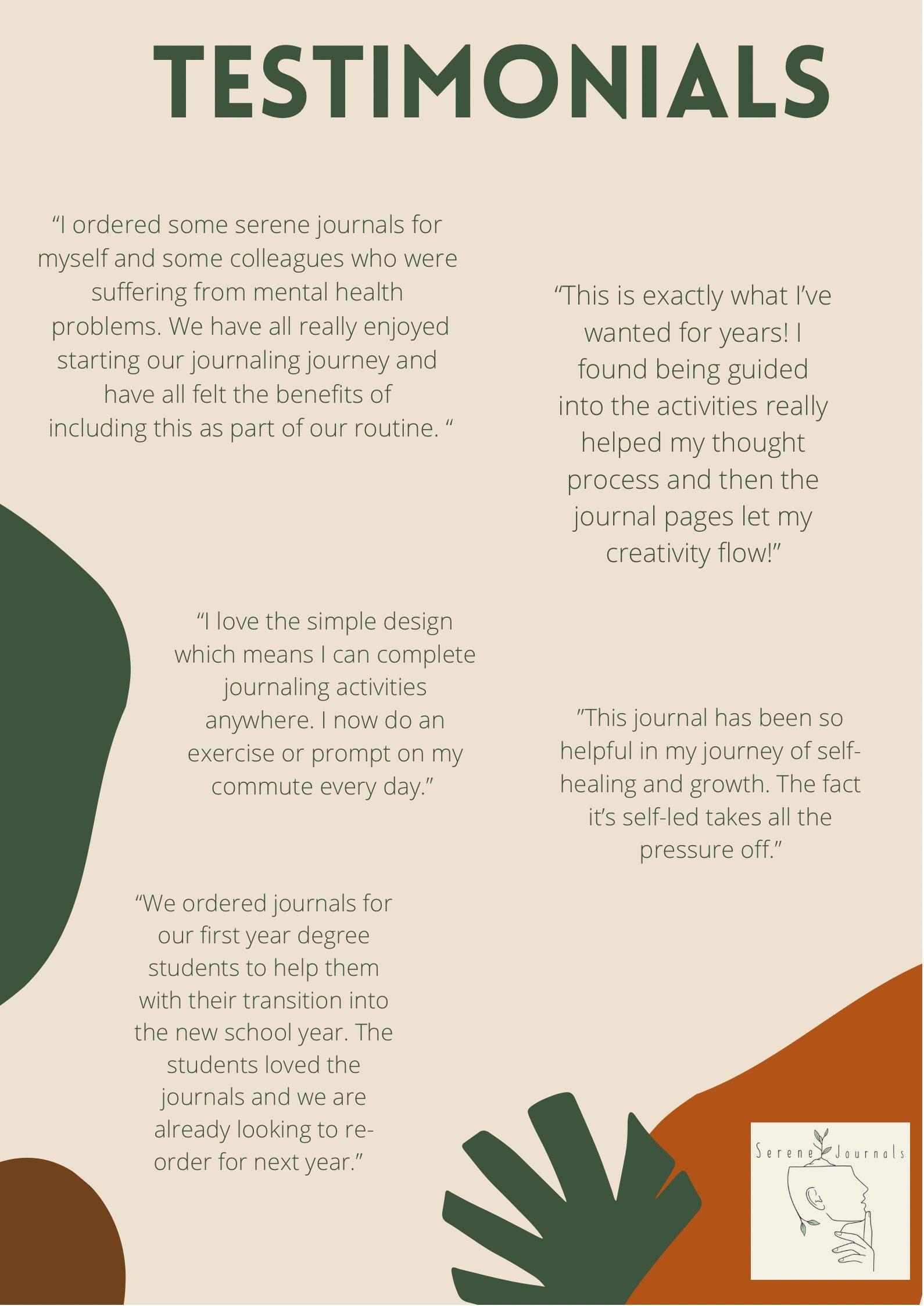 Serene Journal Mental Health and Well-being Journal Wellness - Etsy