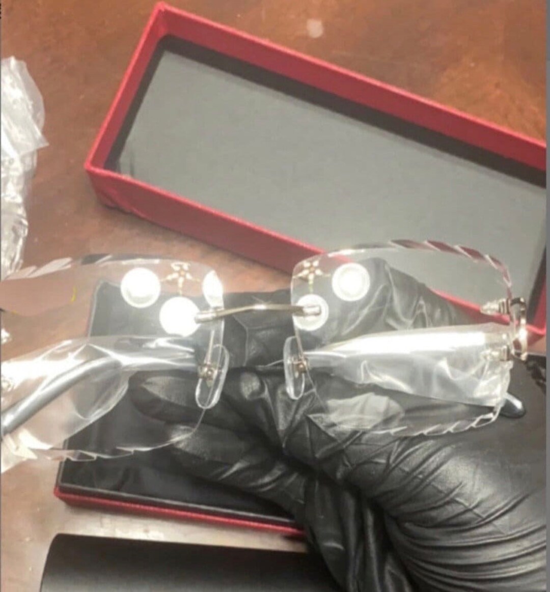 Clear Lens Diamond Cut C Decor Sunglasses - Etsy