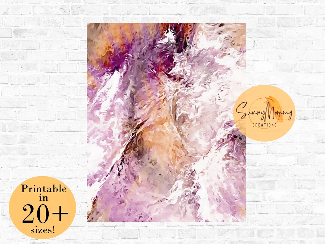 Printable Wall Art, Digital Download PURPLE SWIPE Printable Home Décor ...