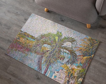 Palm Tree Area Rug - Etsy