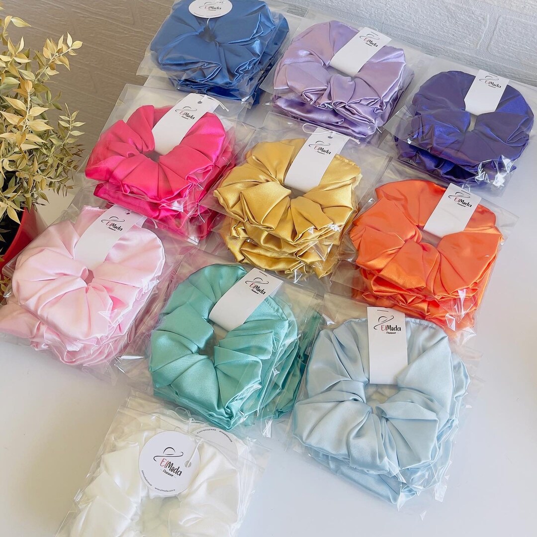 Large Satin Scrunchie,satin Scrunchies,silk Haired Women's Hair ...