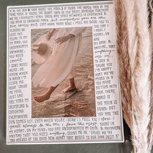 Custom Handwritten Picture Frame Mat + Frame - Etsy