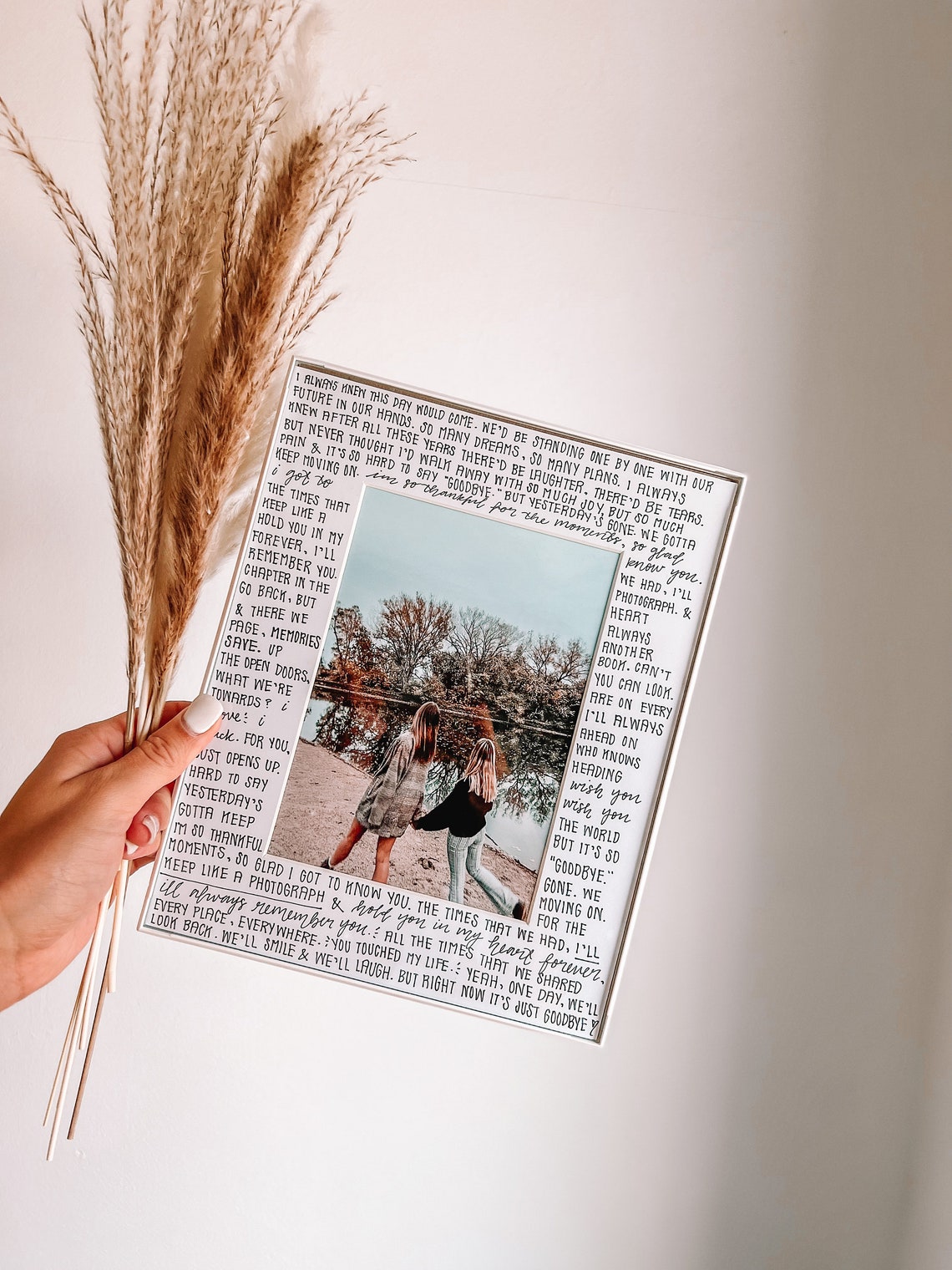 Custom Handwritten Picture Frame Mat + Frame - Etsy