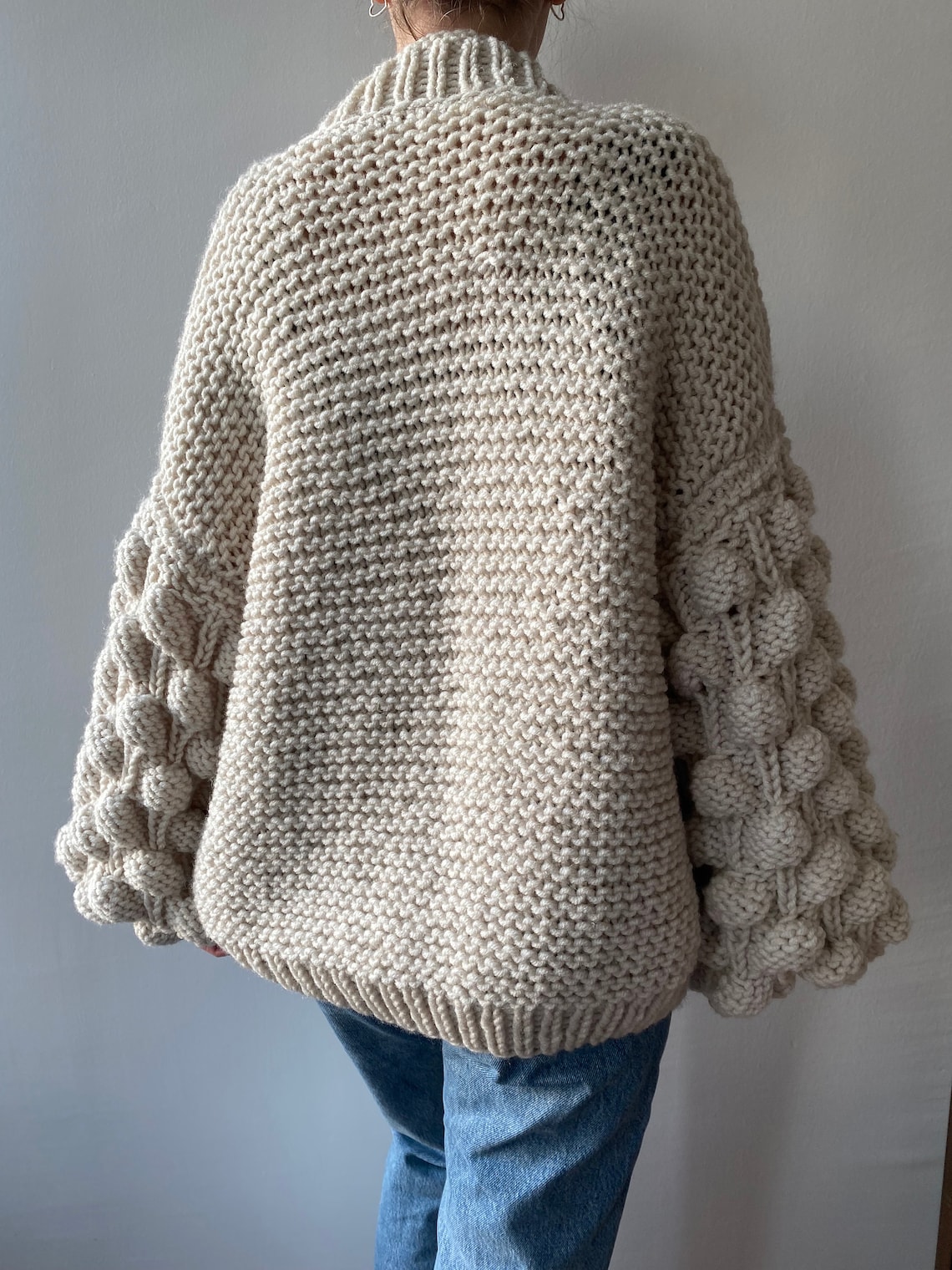 Bubble Cardigan Handmade Chunky Cardigan Oversize Cardigan - Etsy