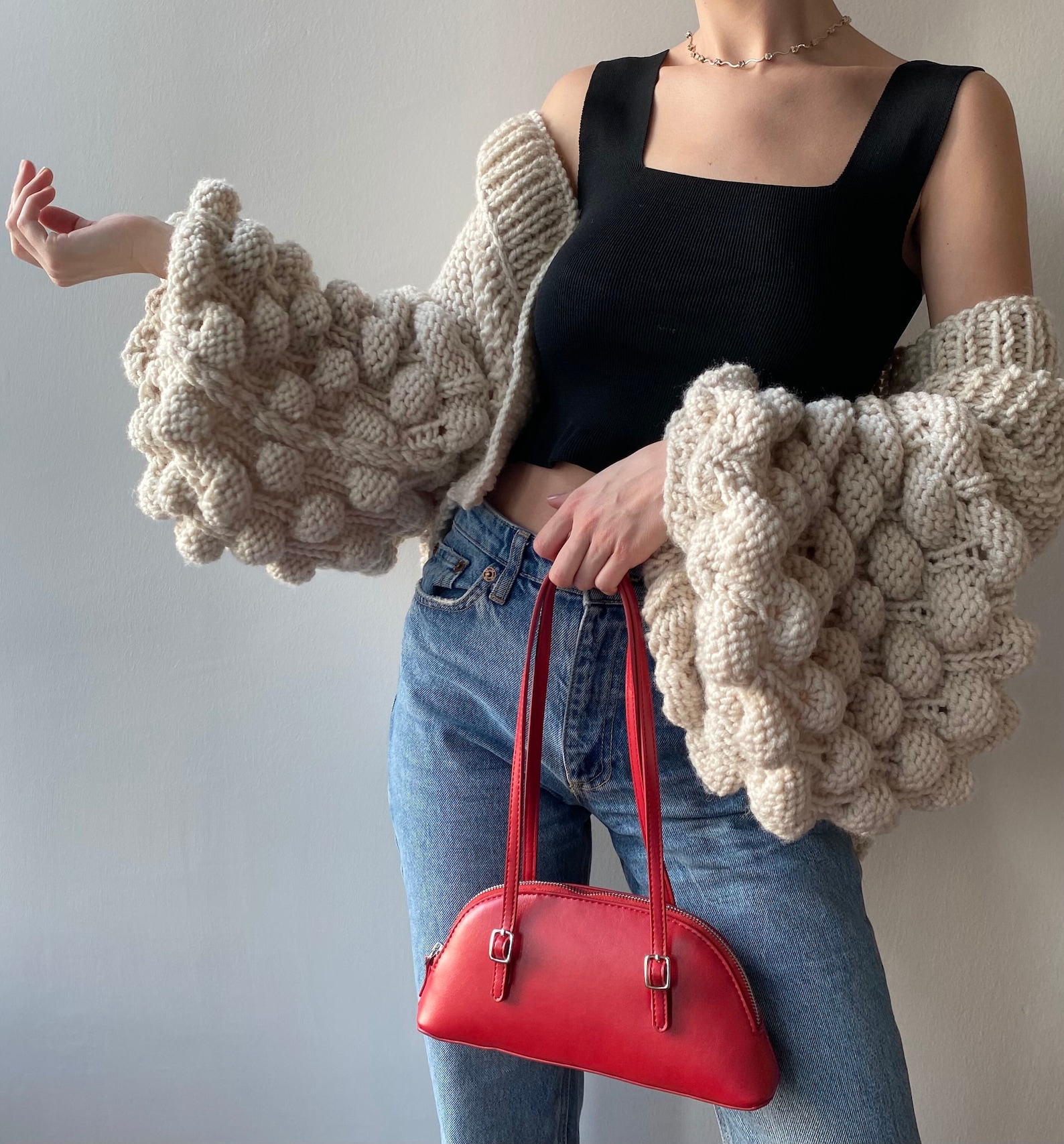 Bubble Cardigan Handmade Chunky Cardigan Oversize Cardigan - Etsy