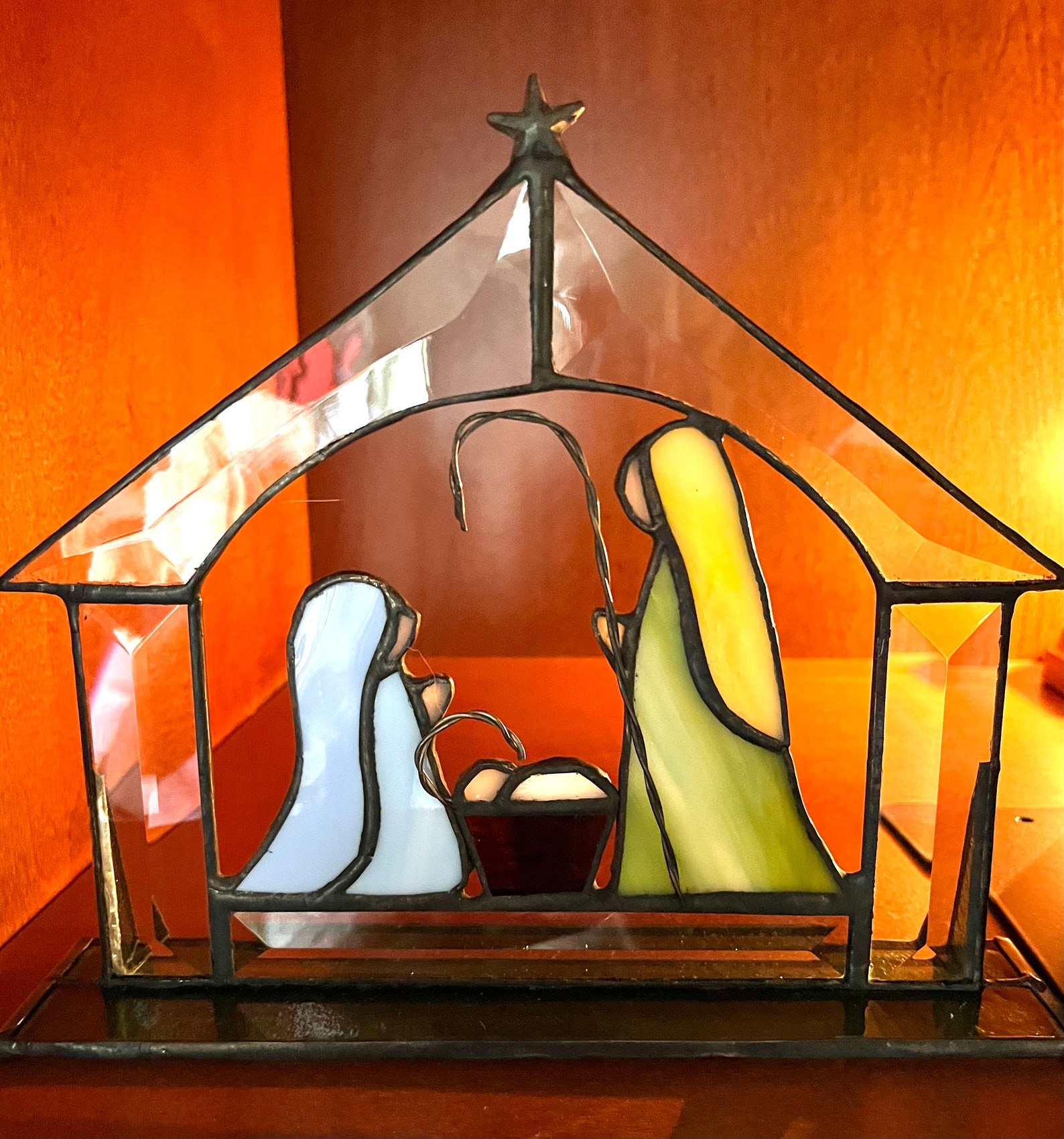 Nativity Scene in Stained Glass - Etsy