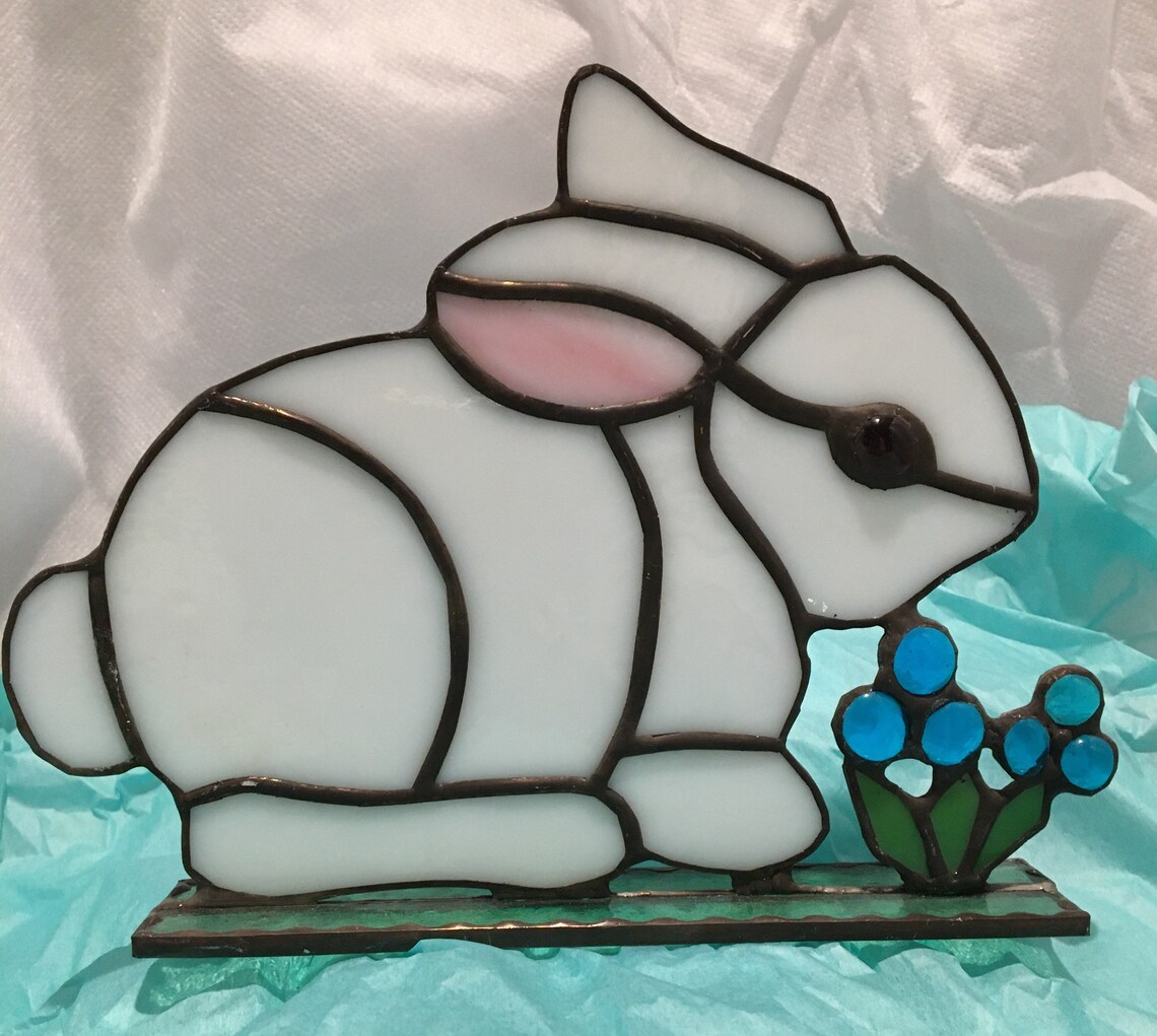 Easter Bunny of Stained Glass - Etsy