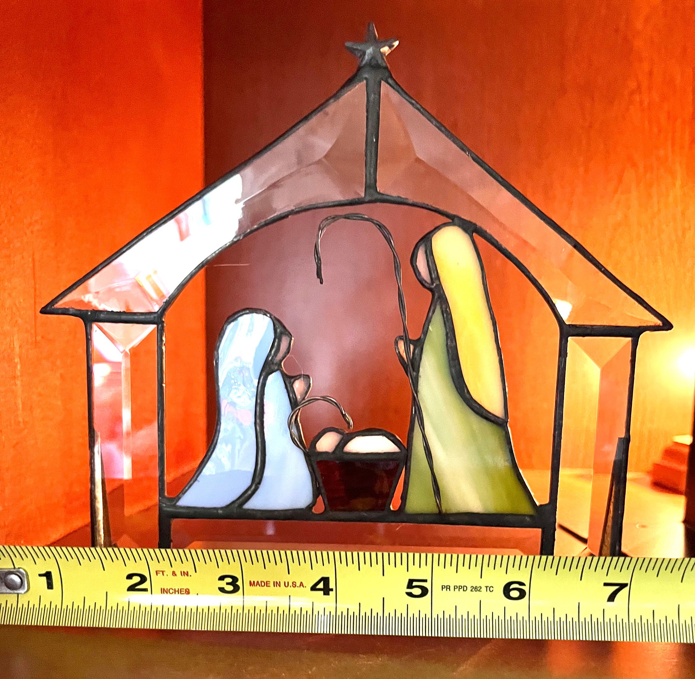 Nativity Scene in Stained Glass - Etsy
