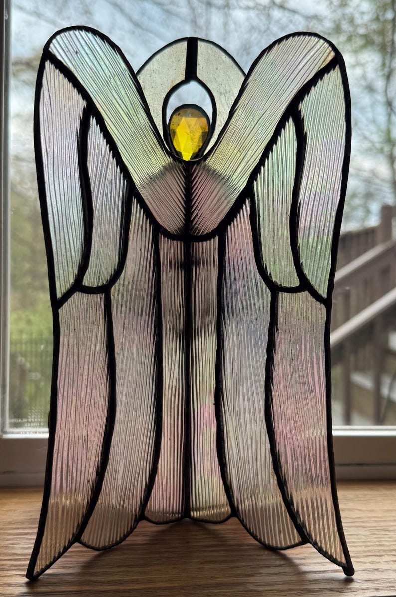 Angel of Stained Glass Standing - Etsy
