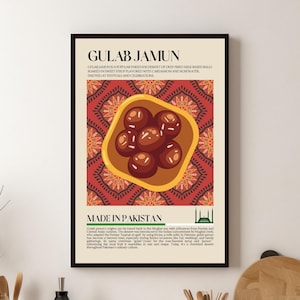 Gulab Jamun Pakistani Dessert Print, Pakistan, Asian Food, Kitchen ...
