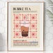 Bubble Tea Poster | Boba Tea Print | Taiwan | Asian Tea | Kitchen Print ...