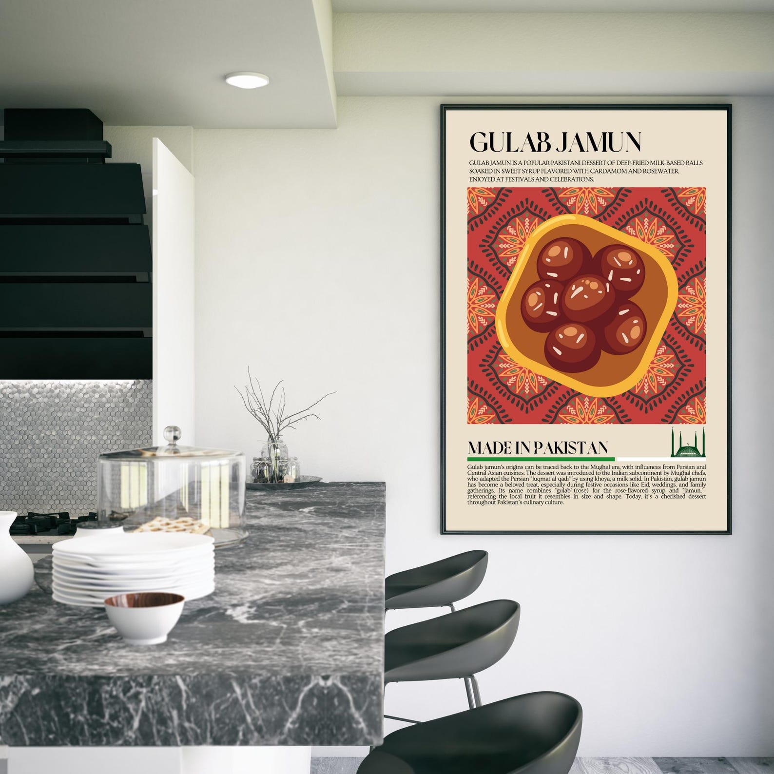 Gulab Jamun Pakistani Dessert Print, Pakistan, Asian Food, Kitchen ...