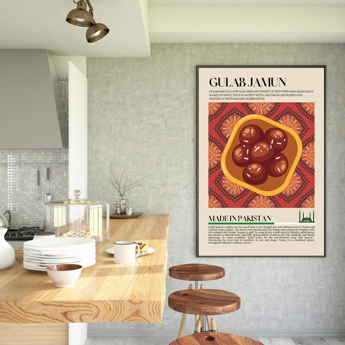 Gulab Jamun Pakistani Dessert Print, Pakistan, Asian Food, Kitchen ...