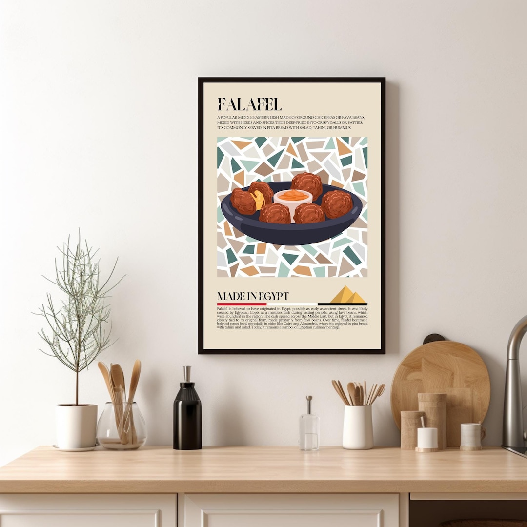 Falafel Poster, Middle East, Egypt Street Food Print, Turkey, Persian ...