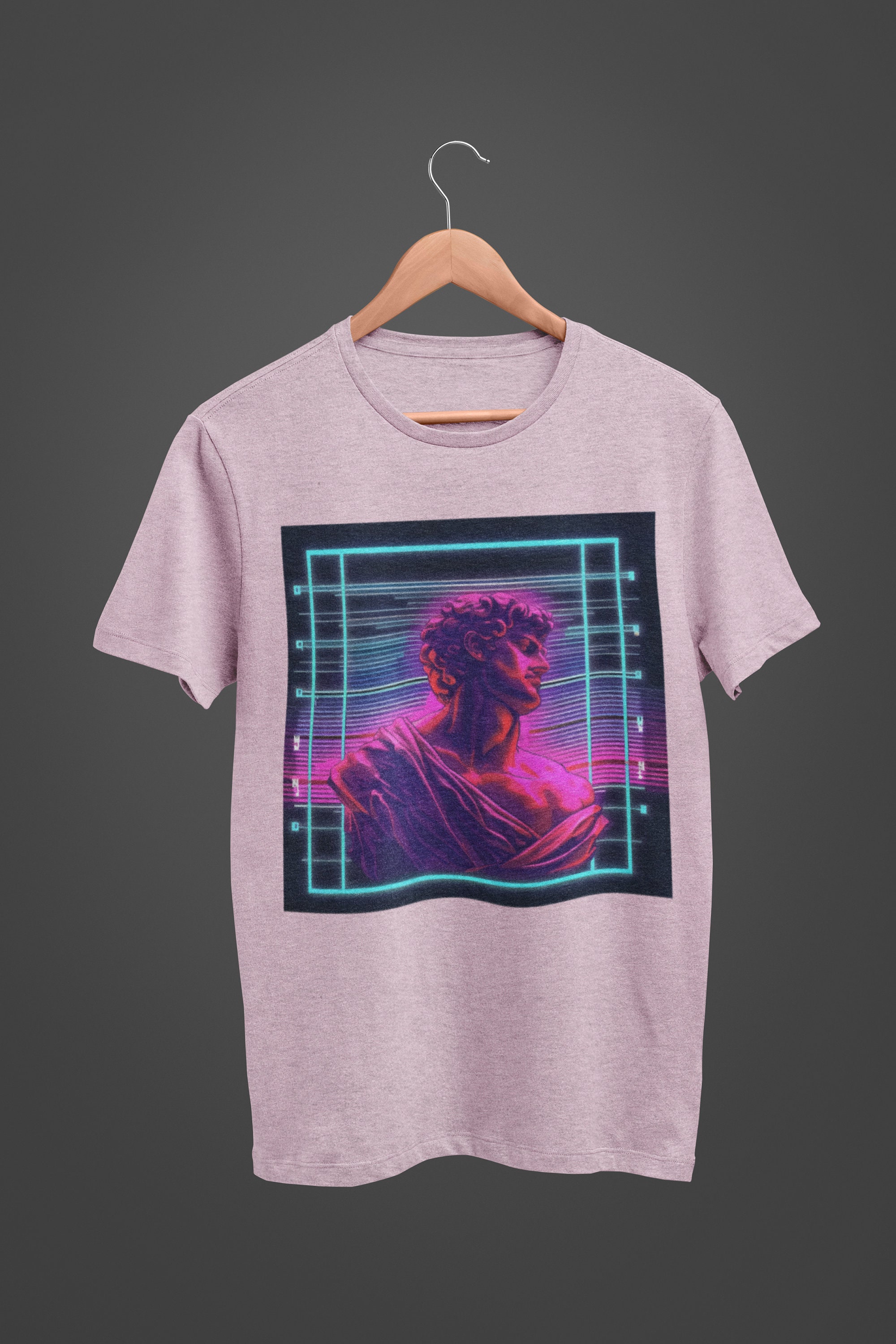Synthwave Statue Tshirt Vaporwave Shirt, Synthwave Shirt, Neon ...