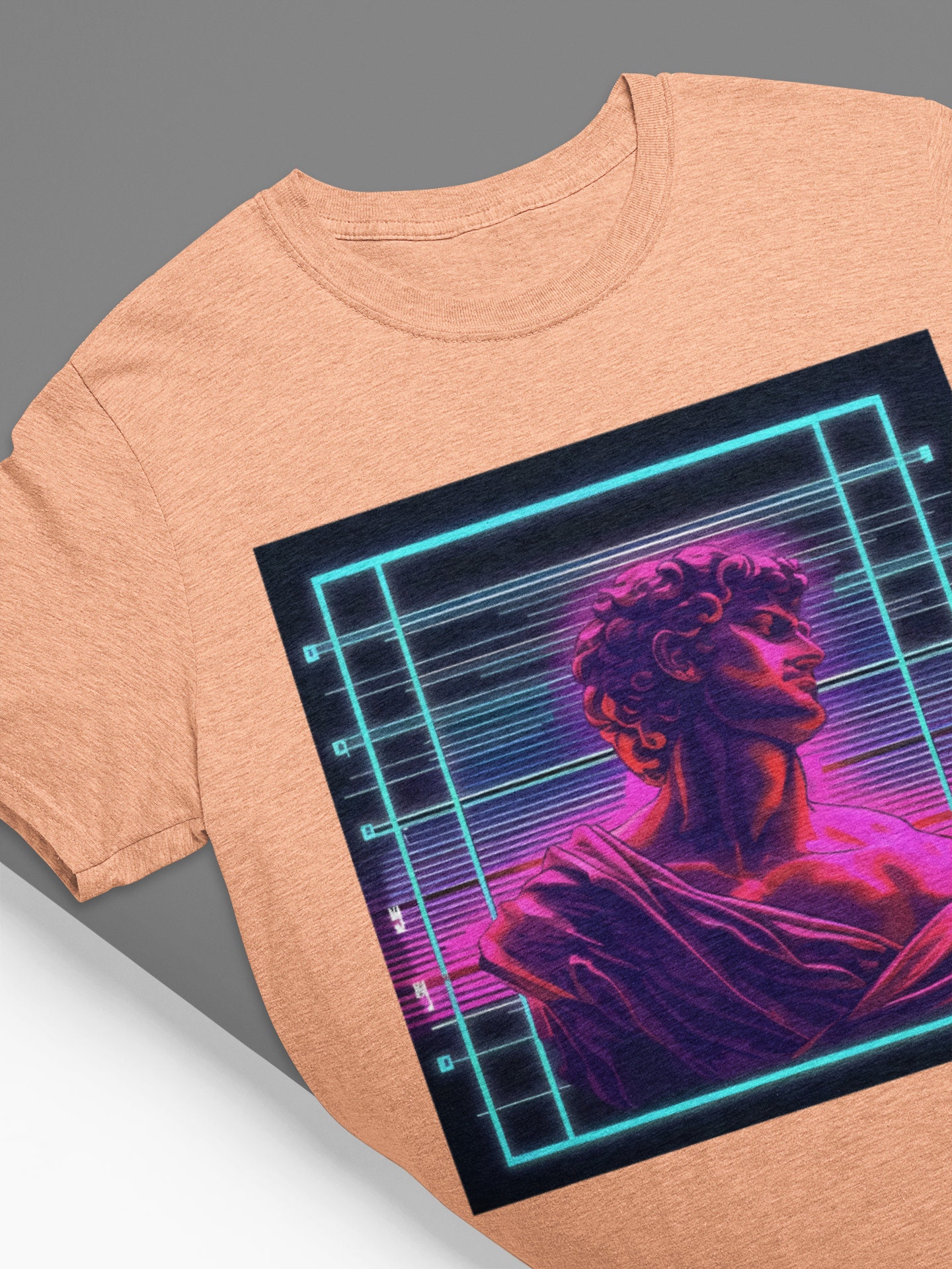 Synthwave Statue Tshirt Vaporwave Shirt, Synthwave Shirt, Neon ...