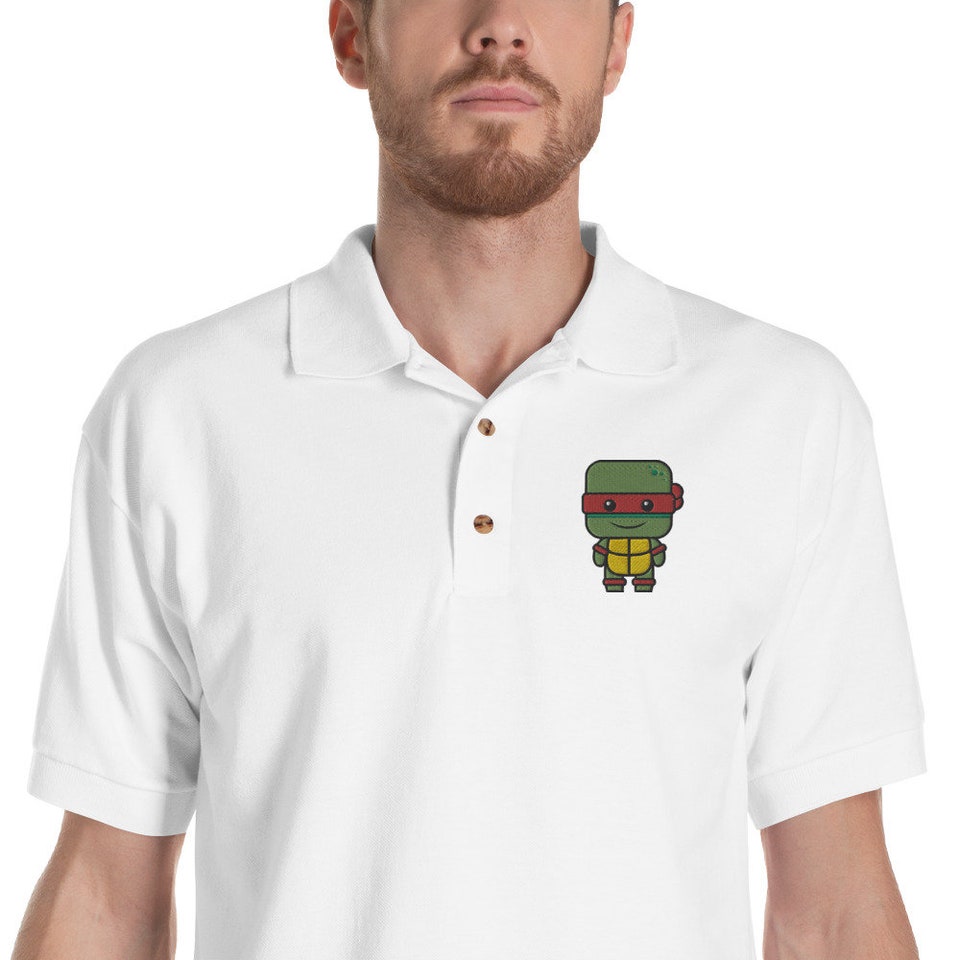 Embroidered Polo Shirt with Ninja Turtle sold by Geetika Mehta | SKU ...