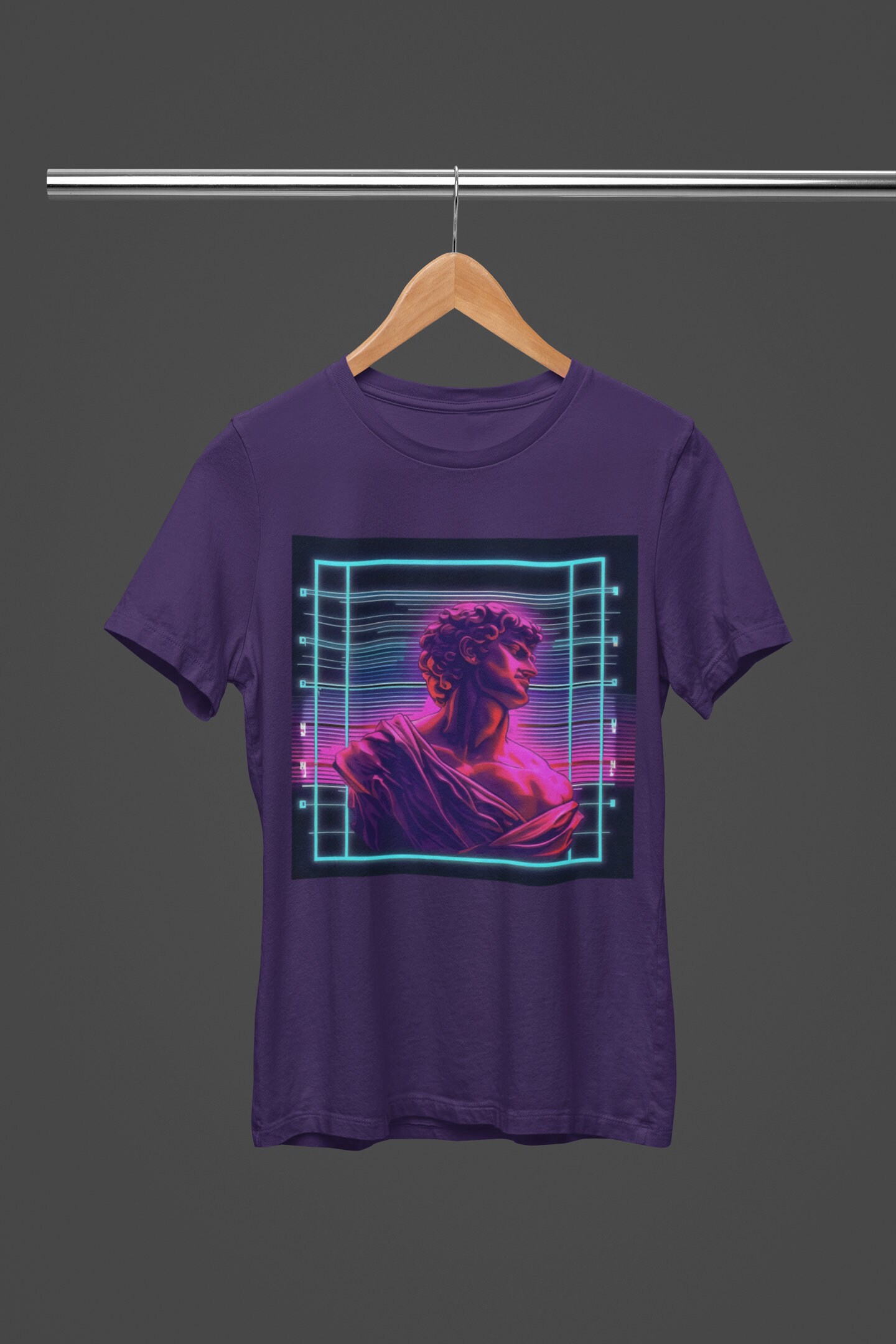Synthwave Statue Tshirt Vaporwave Shirt, Synthwave Shirt, Neon ...