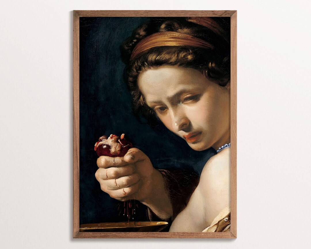 Dark Gothic Portrait Art Print, Female Rage, Baroque Altered Art, Moody ...