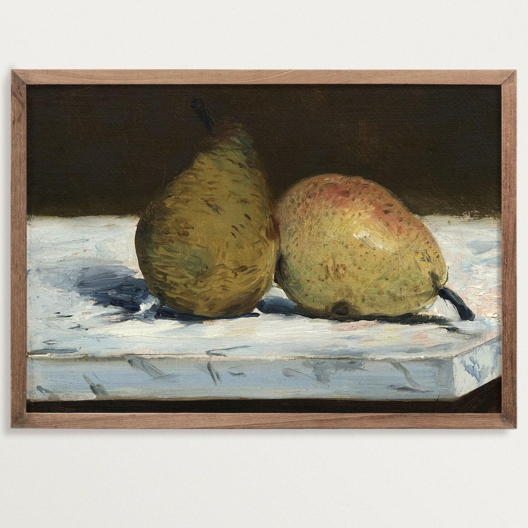 Manet Pears Still Life Print, Vintage Impressionist Art, Kitchen Wall ...