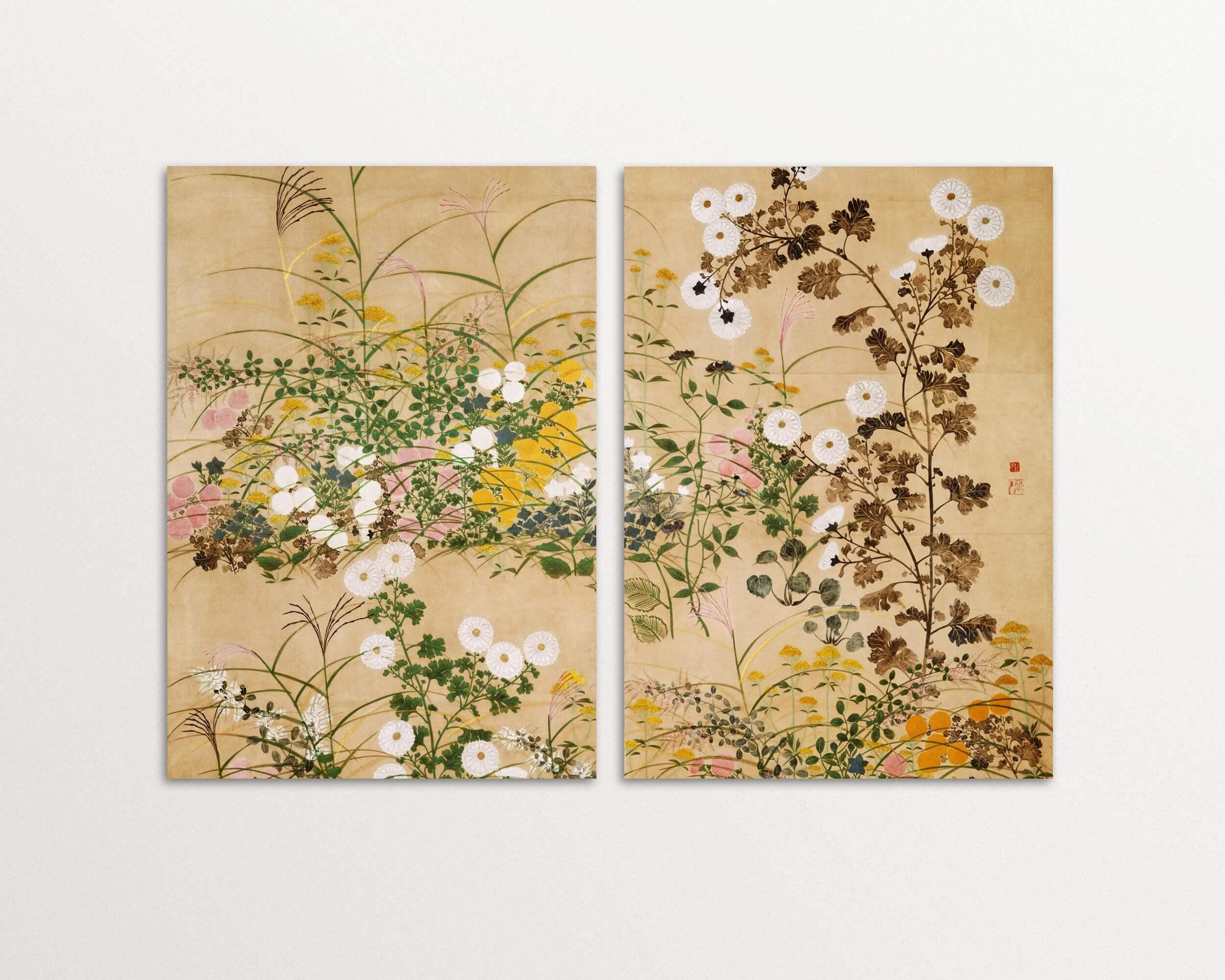 Diptych Chinoiserie Wall Art Prints - Grandmillenial Gallery Wall Set ...