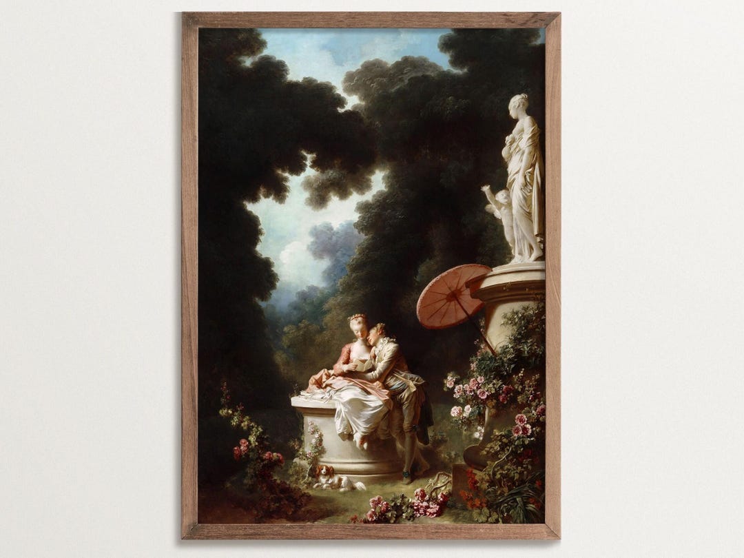 Rococo Art Print - Love Letter | Maximalist Decor | Famous Paintings - Etsy