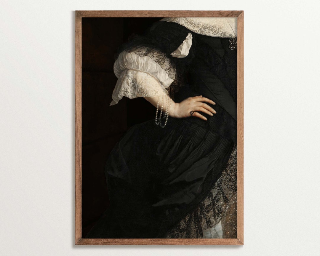 Dark Academia Decor | Victorian Wall Art | Dark Portrait | Surreal ...