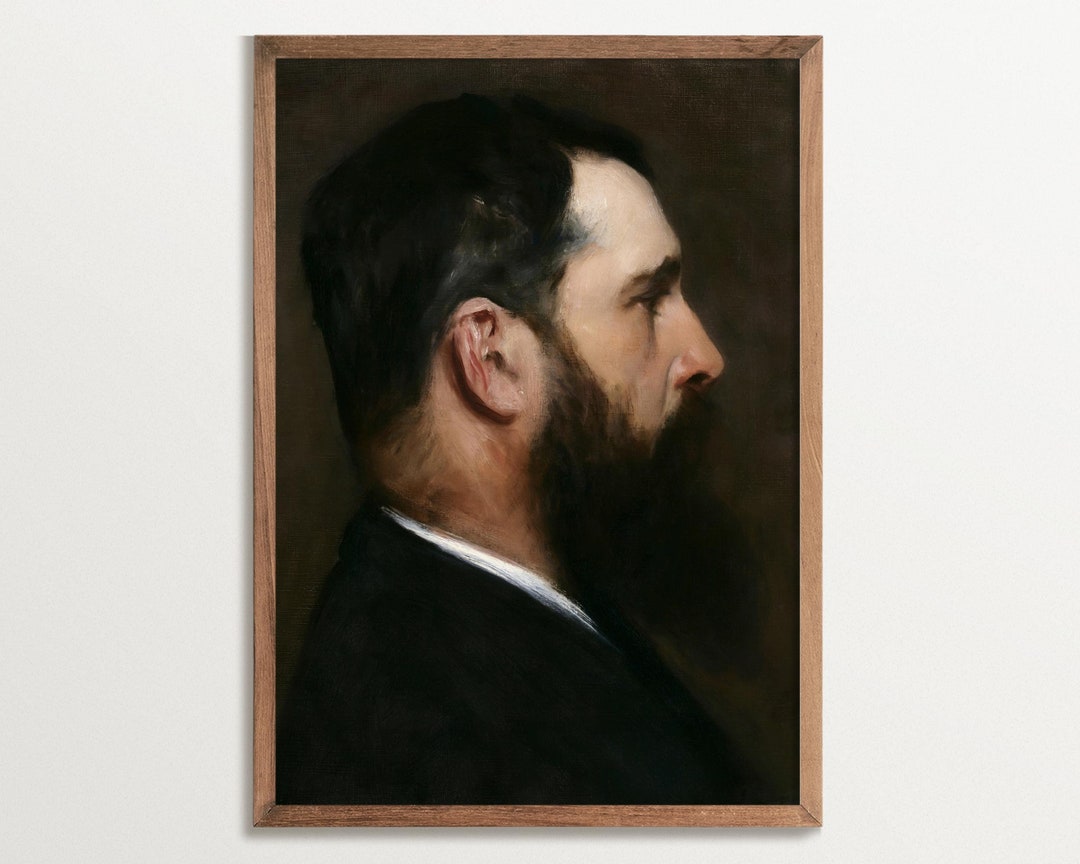 Moody Portrait Print Claude Dark Academia Decor, Vintage Male Portrait ...
